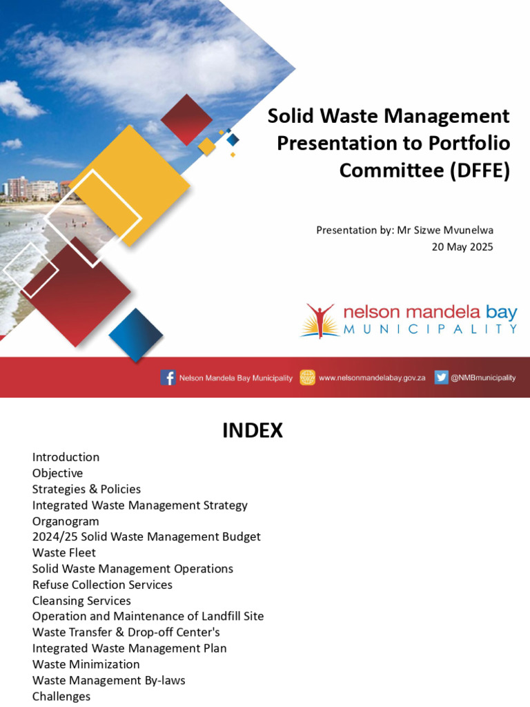 Nelson Mandela Bay Waste Management Overview - 2025 | PDF | Waste ...