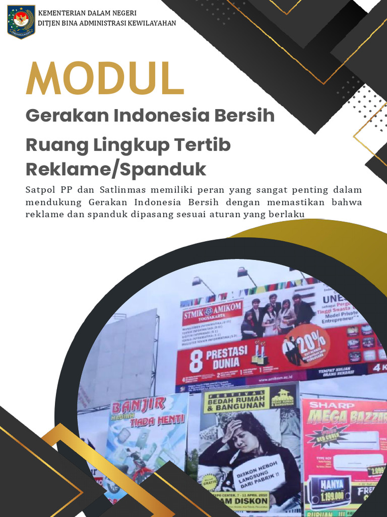 Draft Modul Tertib Indonesia Bersih Ruang Lingkup Reklame | PDF