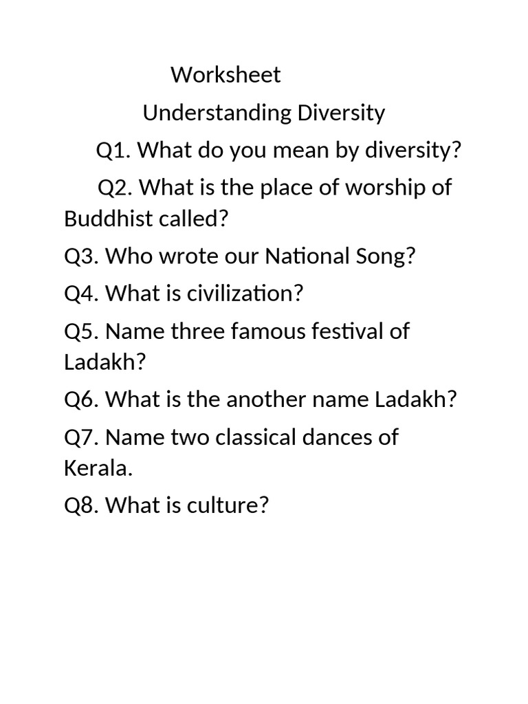 Worksheet SST | PDF