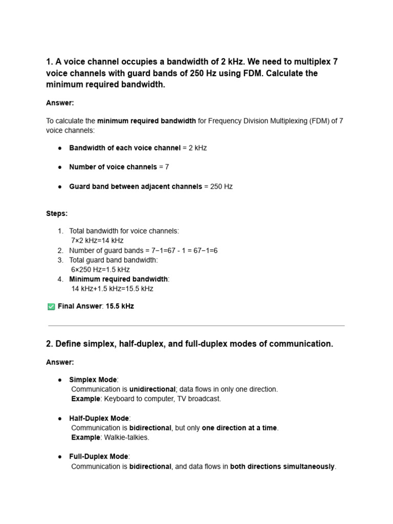 BSC Paper Solution | PDF | Multiplexing | Transmission Control Protocol