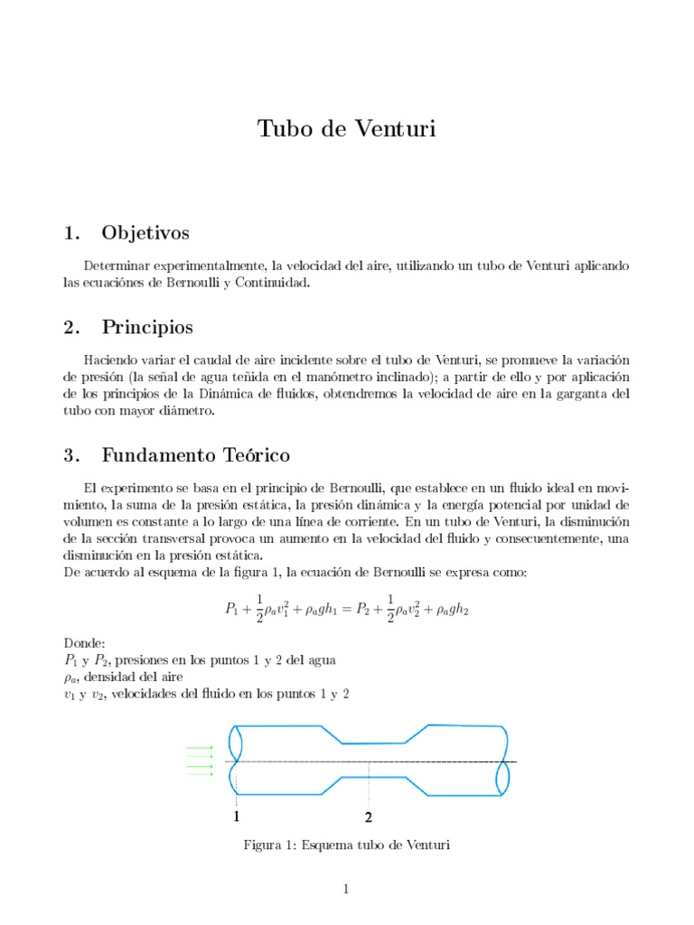 P06 Tubo de Venturi 25 | PDF | Física | Cantidad