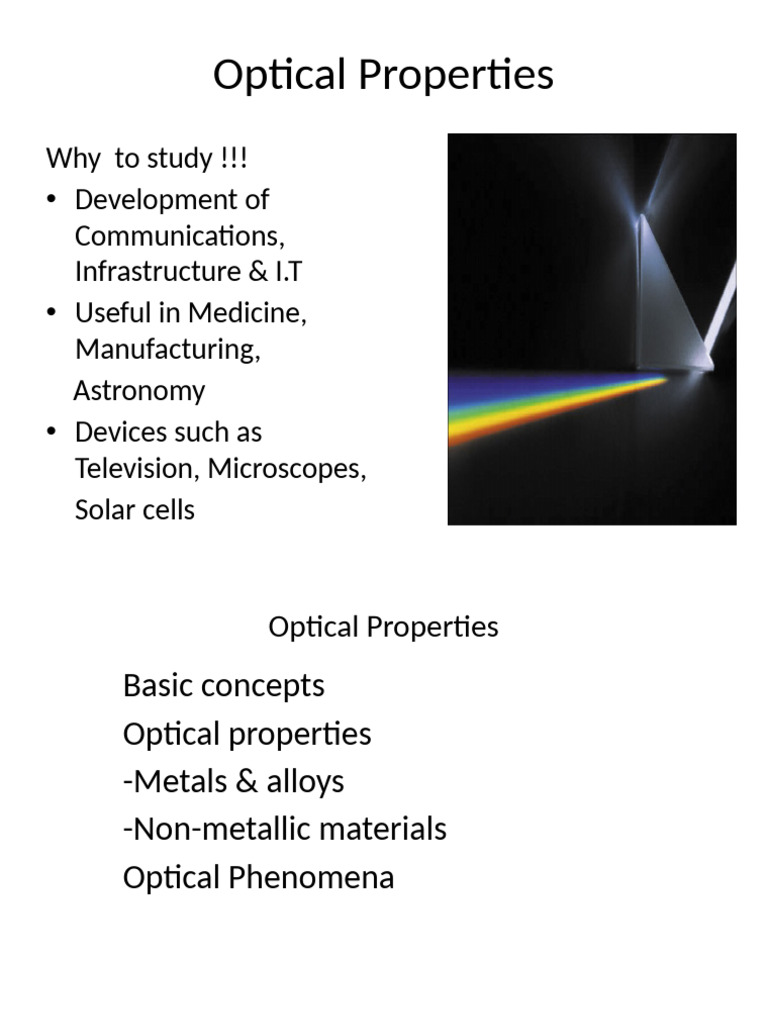 Understanding Optical Properties of Materials | PDF | Light ...