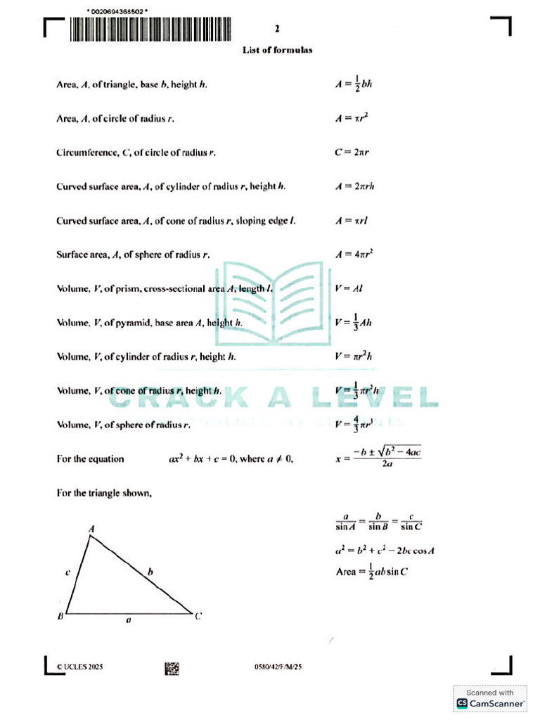 Math Igcse p2 No Calc 2025 Feb | PDF