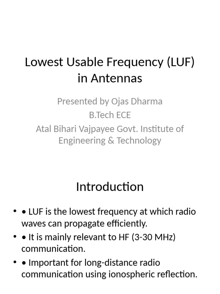LUF Antenna Presentation | PDF