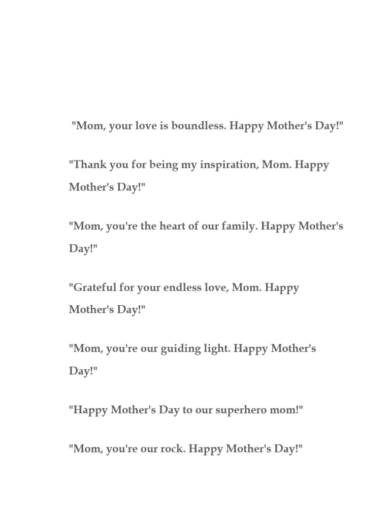 Mother Day Messages | PDF