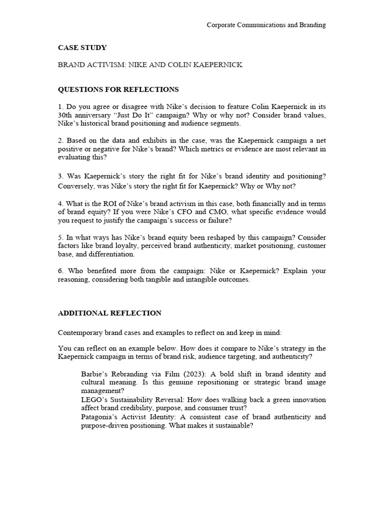 Case Study Nike - Questions | PDF