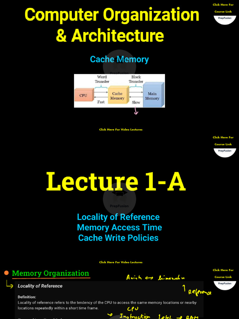 Cache Memory Part-1 PrepFusion | PDF