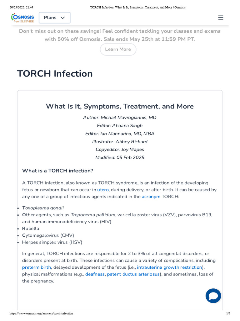 TORCH Infection_ What Is It, Symptoms, Treatment, and More _ Osmosis ...