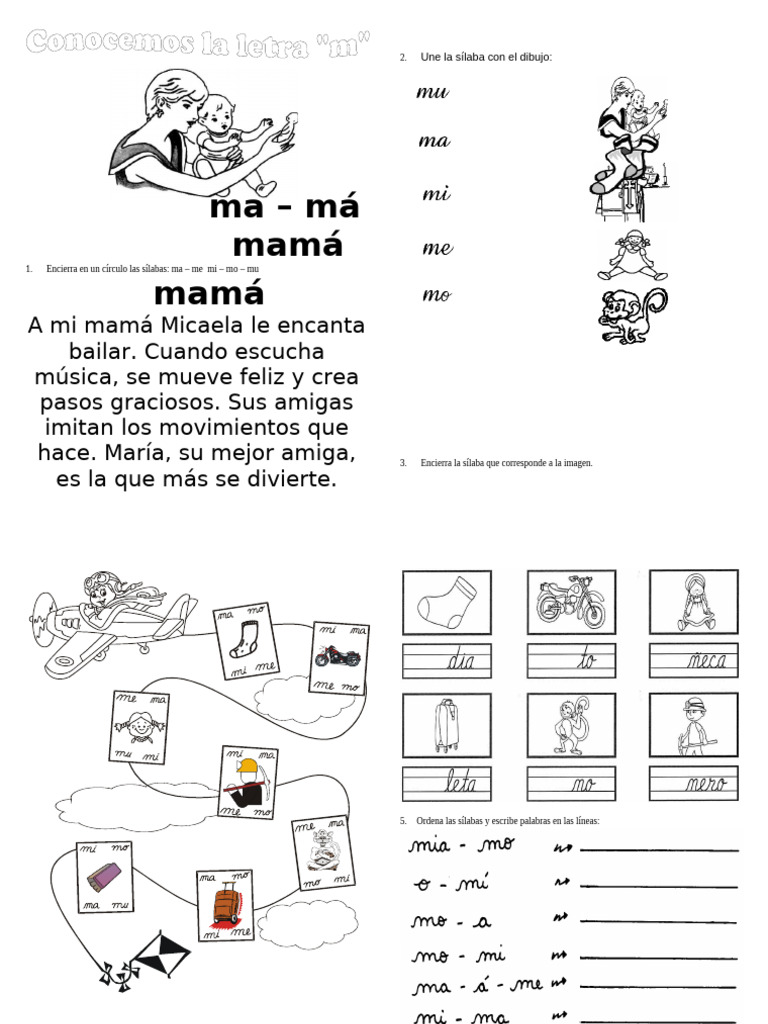 Letra m - Mamá -i Bim - Abril | PDF