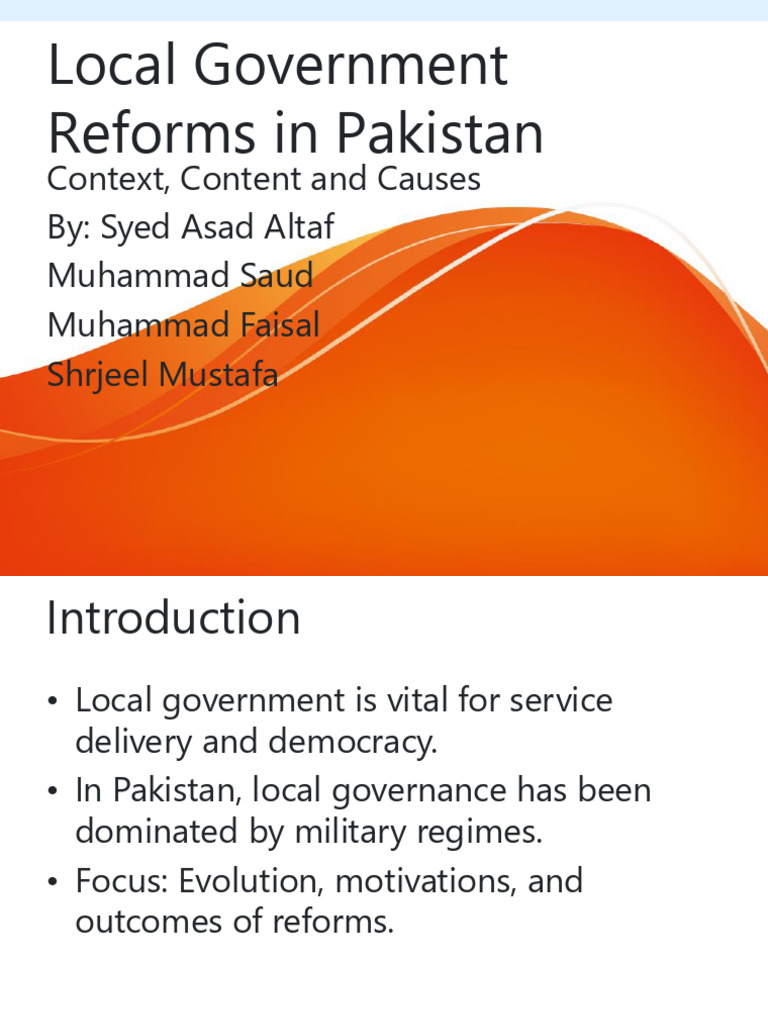 Local - Government - Reforms - Pakistan To | PDF