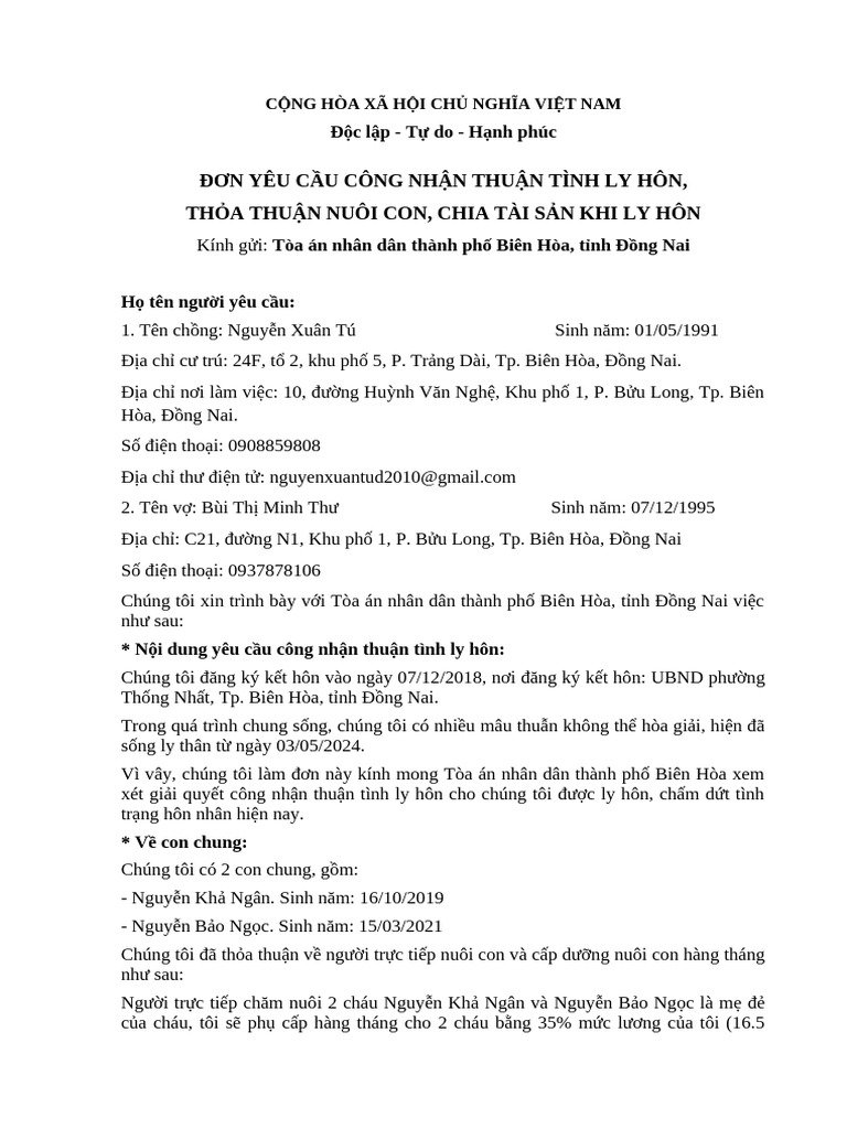 Don Ly Hon Thuan Tinh Mau | PDF