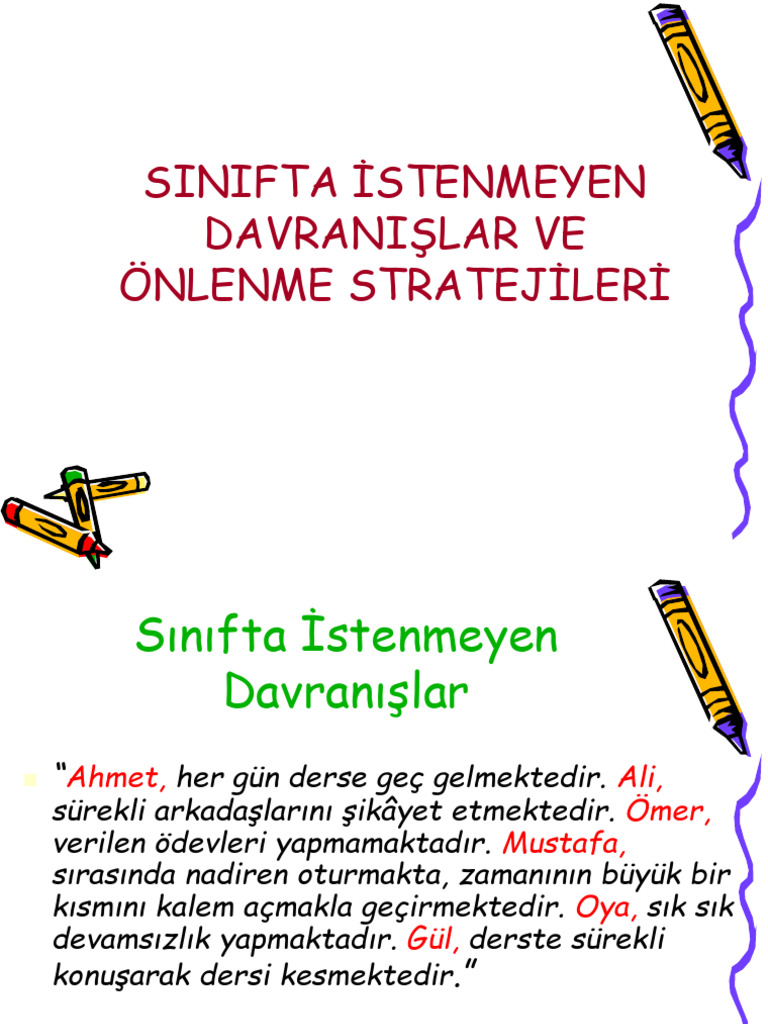 4-Sinifta Istenmeyen Davr. Ve Basetme Stratejileri+++ | PDF