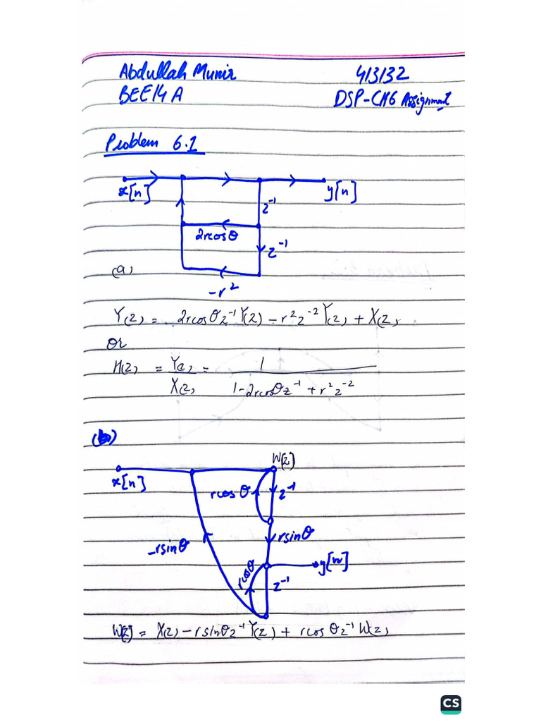 DSP ch6 Assignment | PDF