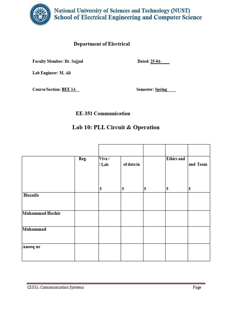 PLL Circuit Operation Lab Guide | PDF | Detector (Radio) | Amplifier