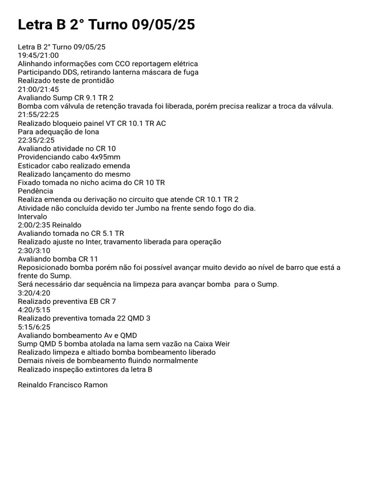 Letra B 2° Turno 09 - 05 - 25 | PDF