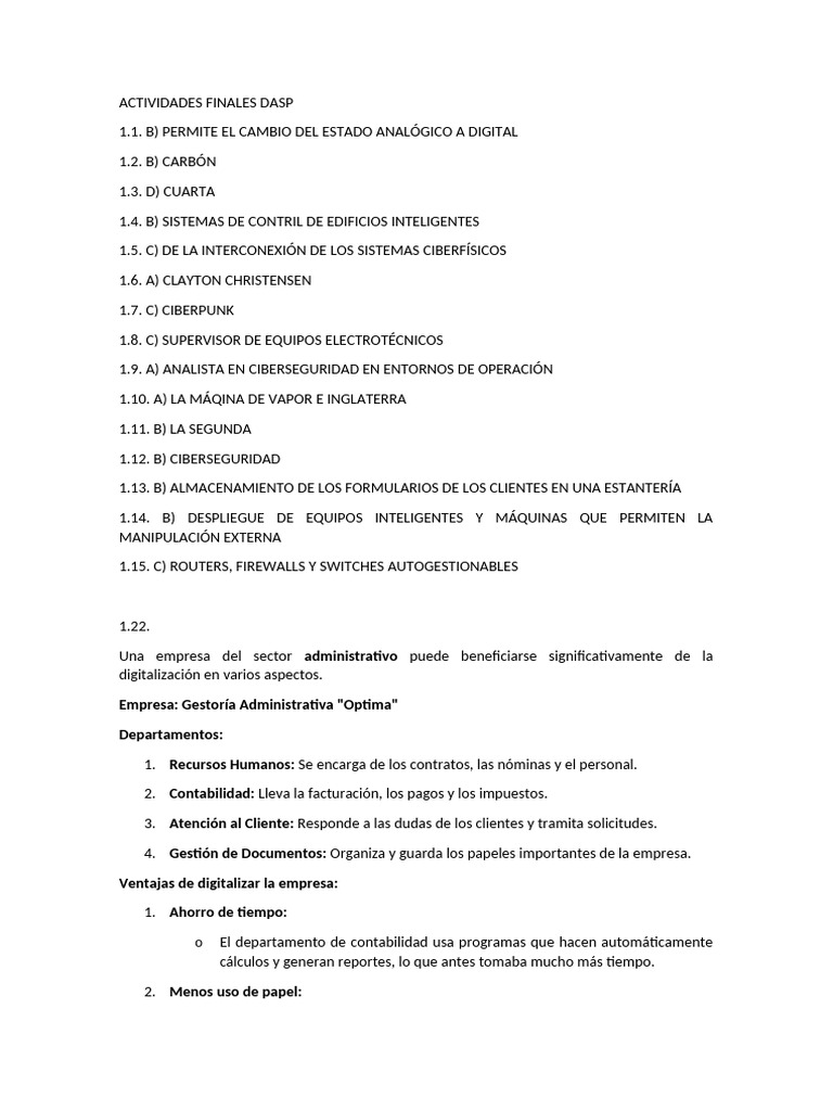 ACTIVIDADES FINALES DASP | PDF | Microsoft | La seguridad informática