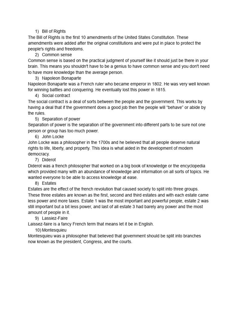 enlightenment french revolution quiz | PDF