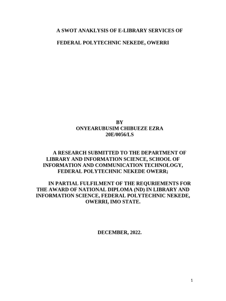 Impact of Swot Analysis On Academic Performance | PDF | Swot Analysis ...