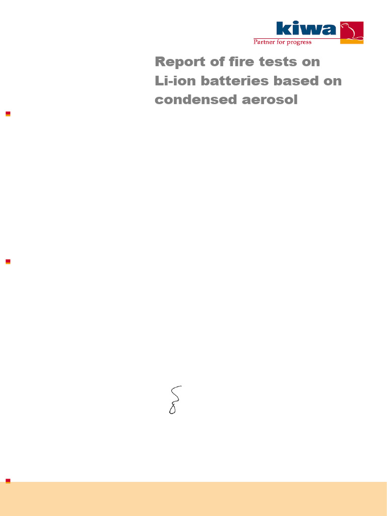 Fire Test Report: Li-ion Batteries | PDF | Thermocouple | Lithium Ion ...