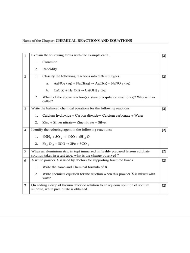 Chemical Reaction N Equation | PDF