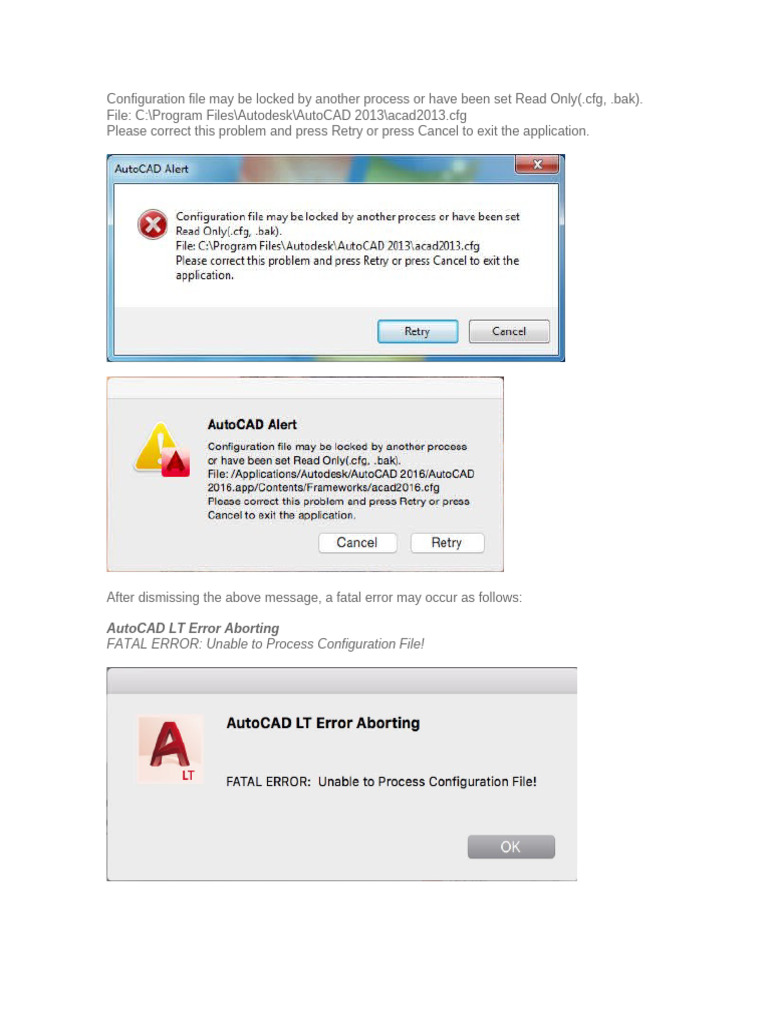 Error AUTOCAD 2016 | PDF