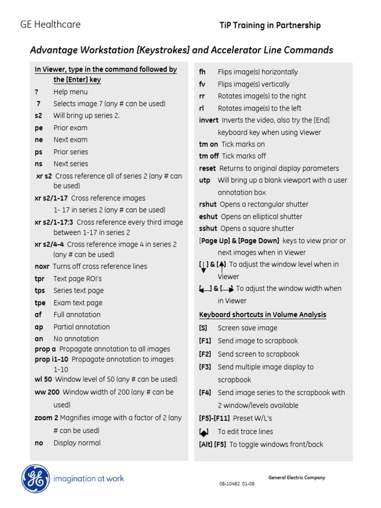 Tip App Library Gehealthcare Education Tip App Library - CT Aw Accelerator Line Commands - PDF ...