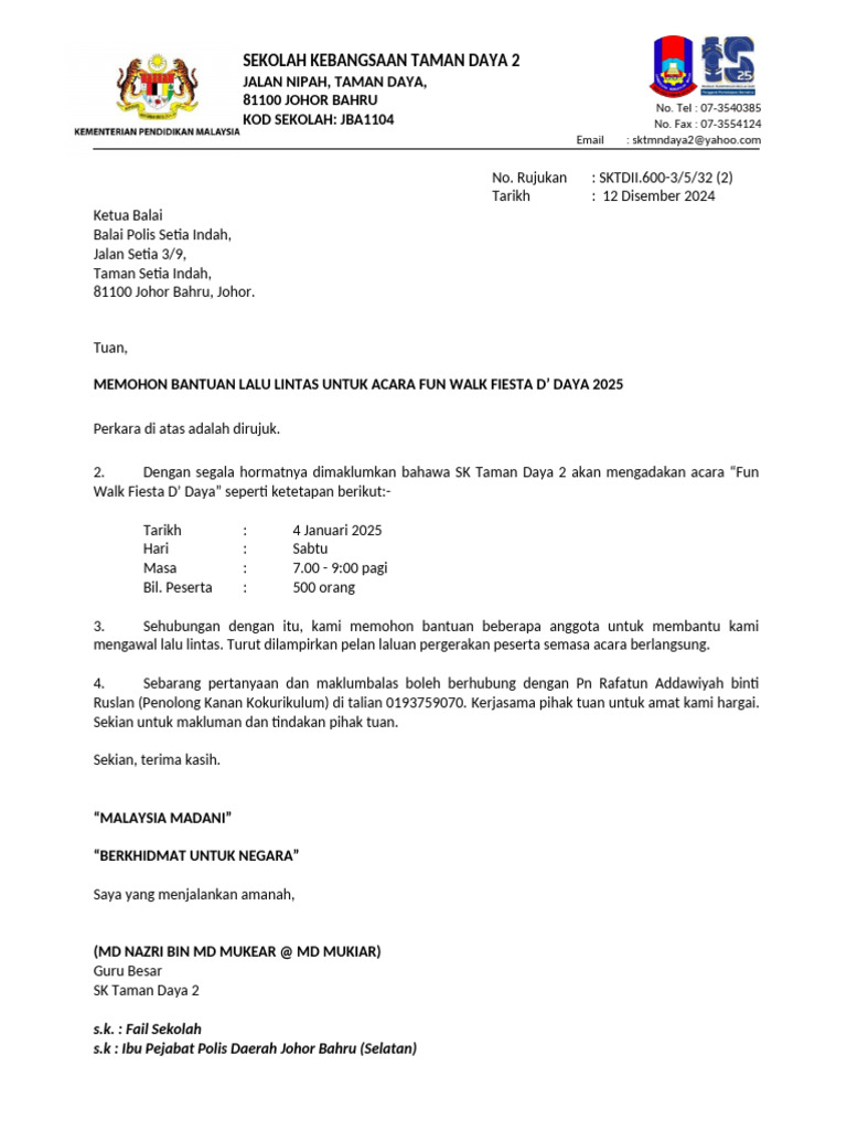 Surat POLIS Setia Indah | PDF