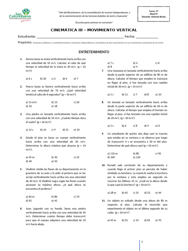 Cinemática Iii | PDF