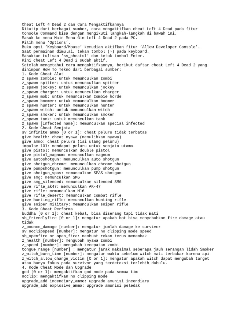 L4D2 Console | PDF | Frame Rate | Computing