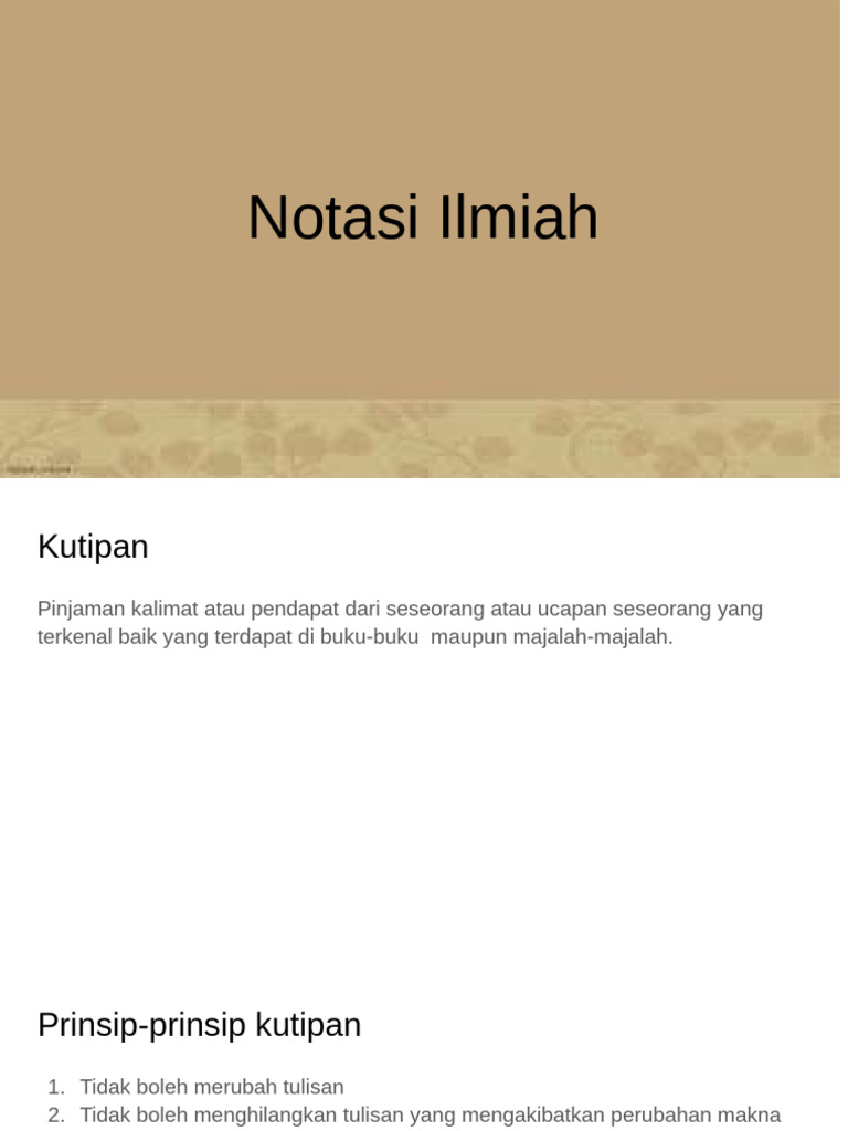 Notasi Ilmiah | PDF