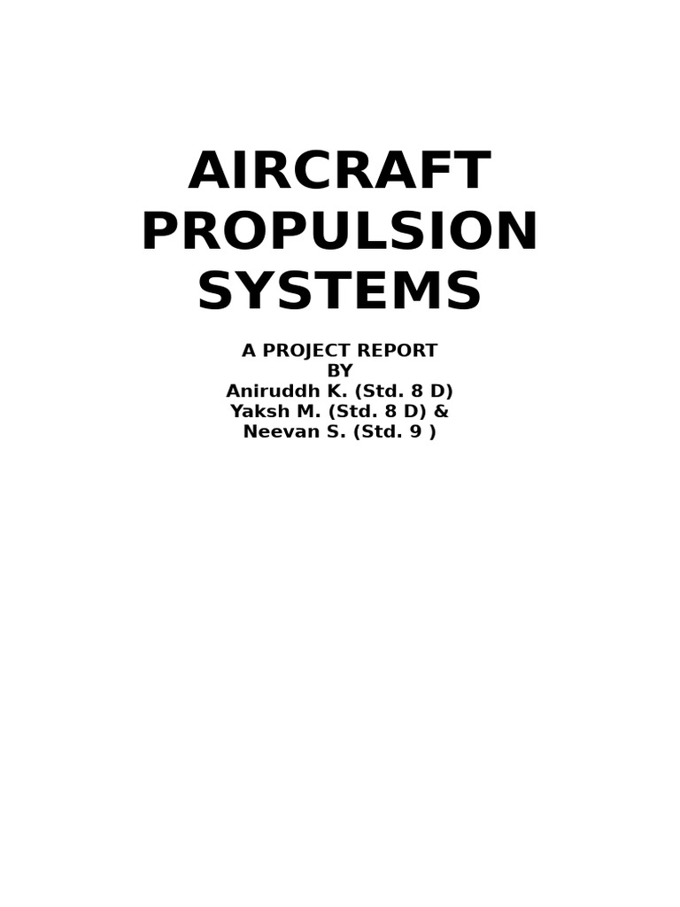 Aircarft Propulsion Systems - Updated | PDF | Propulsion | Thrust