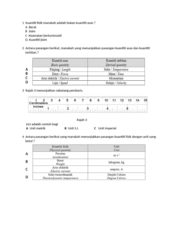 Peperiksaan Pertengahan Tahun 2022 T4 FIZIK KERTAS 1 SMK BIDOR | PDF