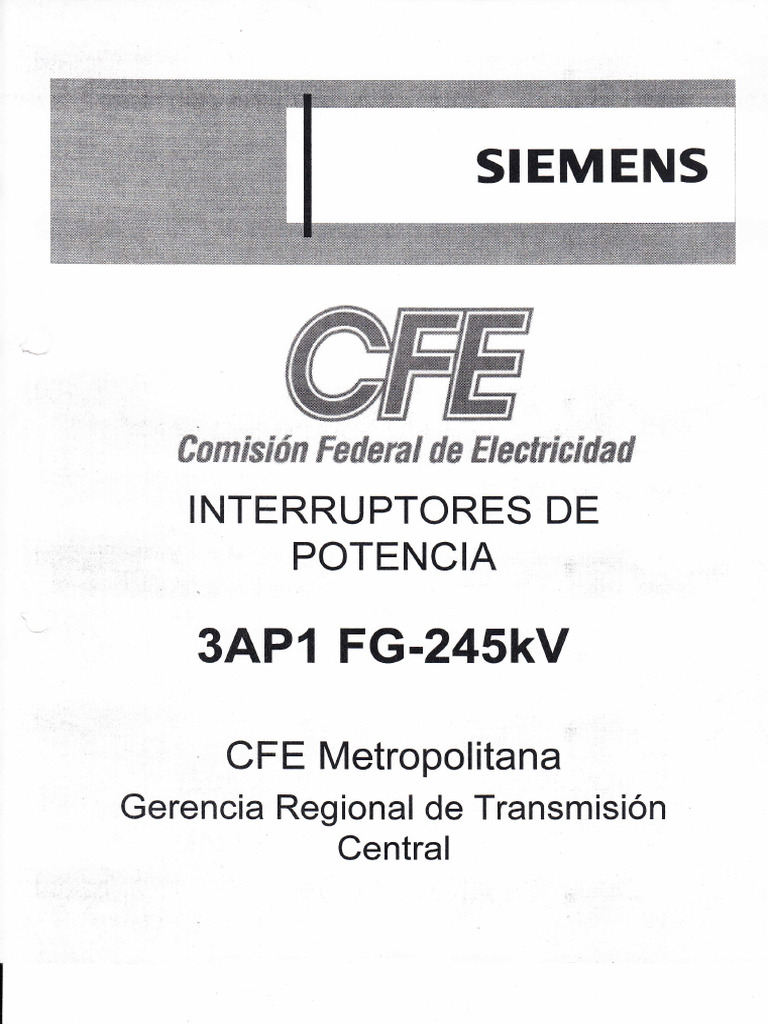 3AP1 FG-245kV | PDF | Fenomeno fisico | voltaje
