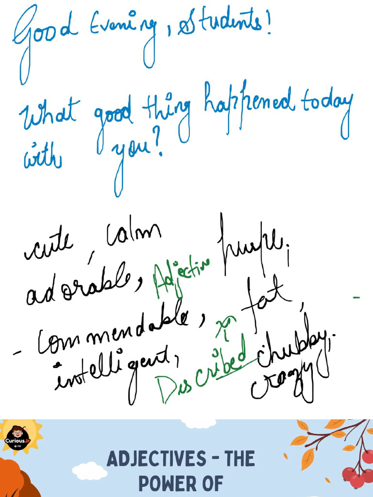 Adjectives - The Power of Description and Classification-1 | PDF
