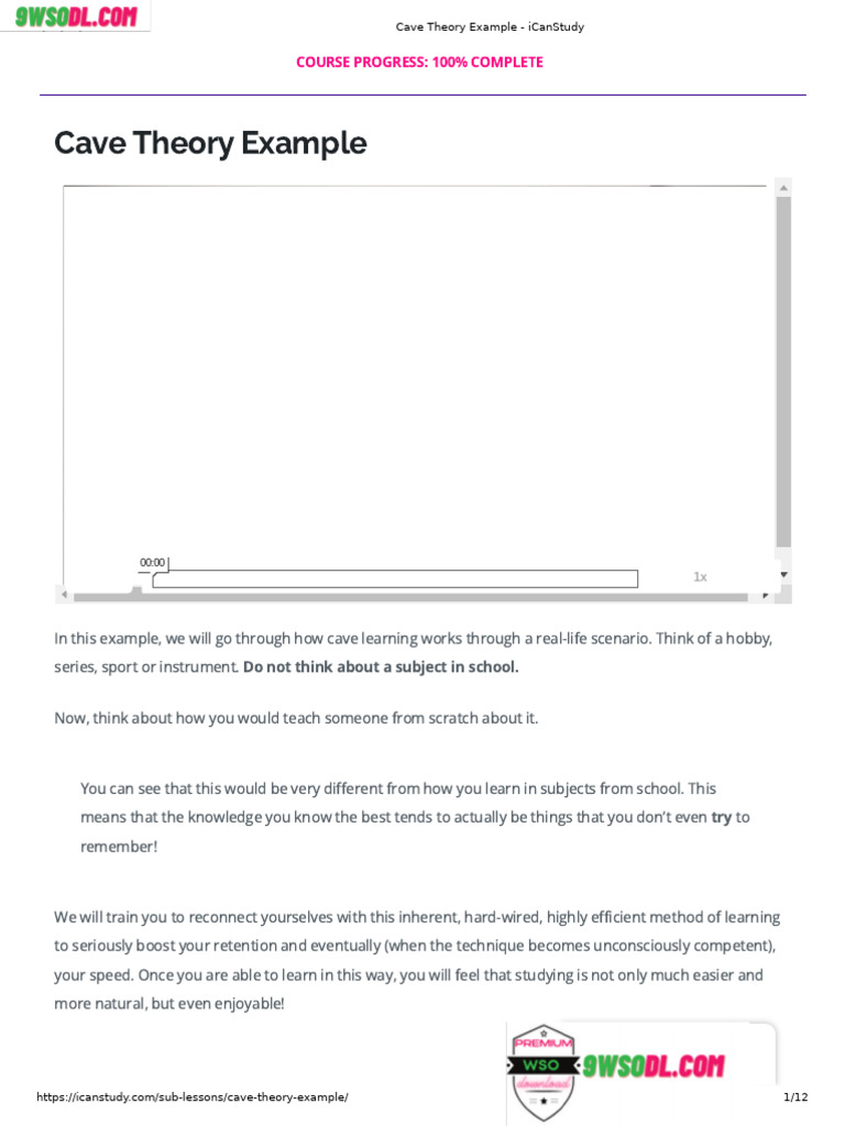 Cave Theory: Natural Learning Methods | PDF | Learning | Neuroscience