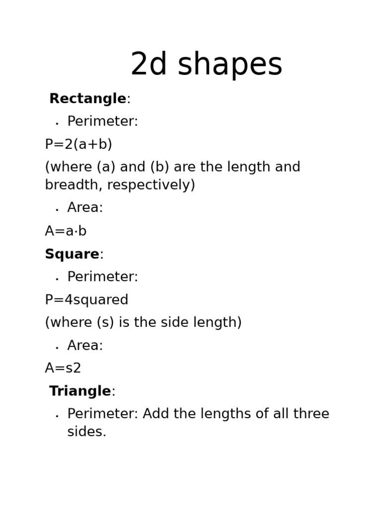 2d Shapes | PDF