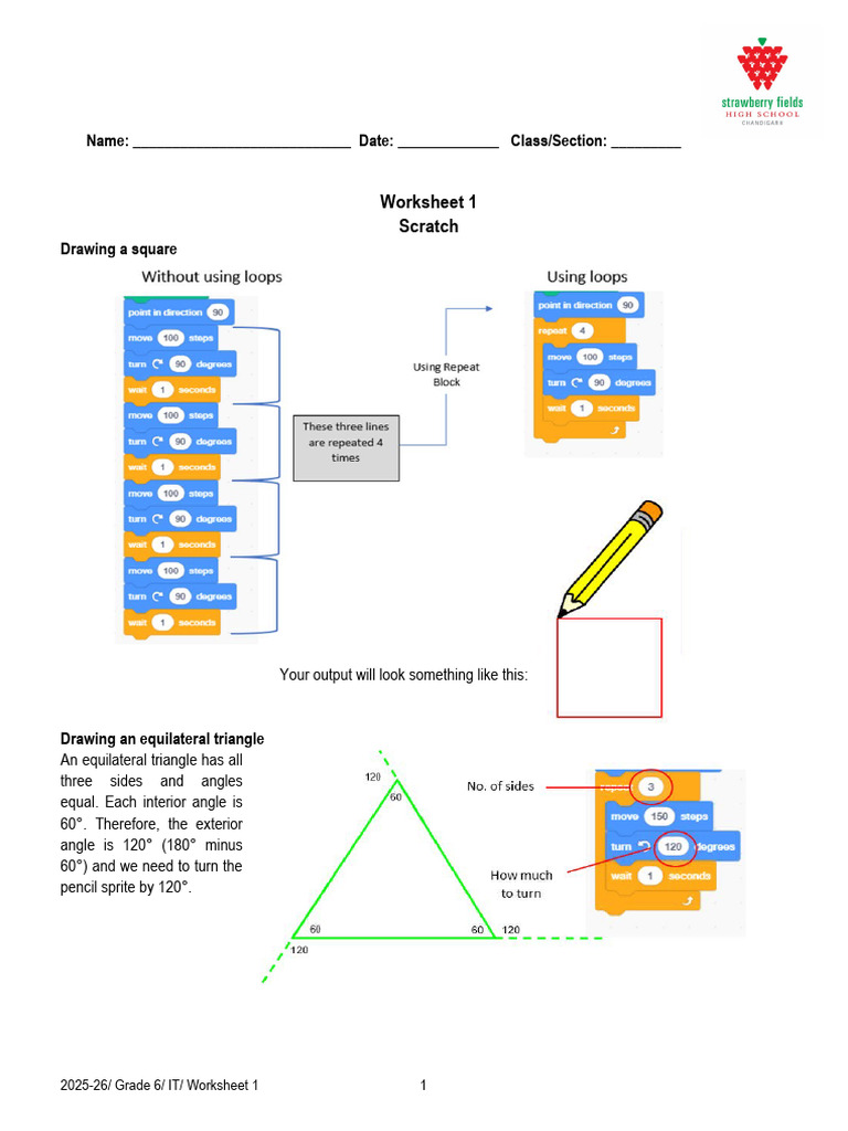 Scratch Worksheet 1 - Polygon Creator | PDF