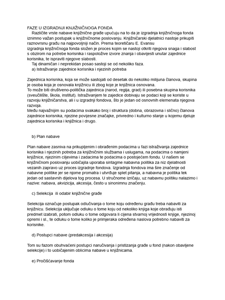 Faze U Izgradnji Fonda Tadić2 | PDF