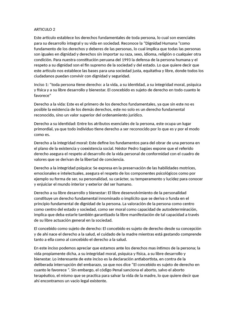 Articulo 2 | PDF | Libertad de expresión | Dignidad