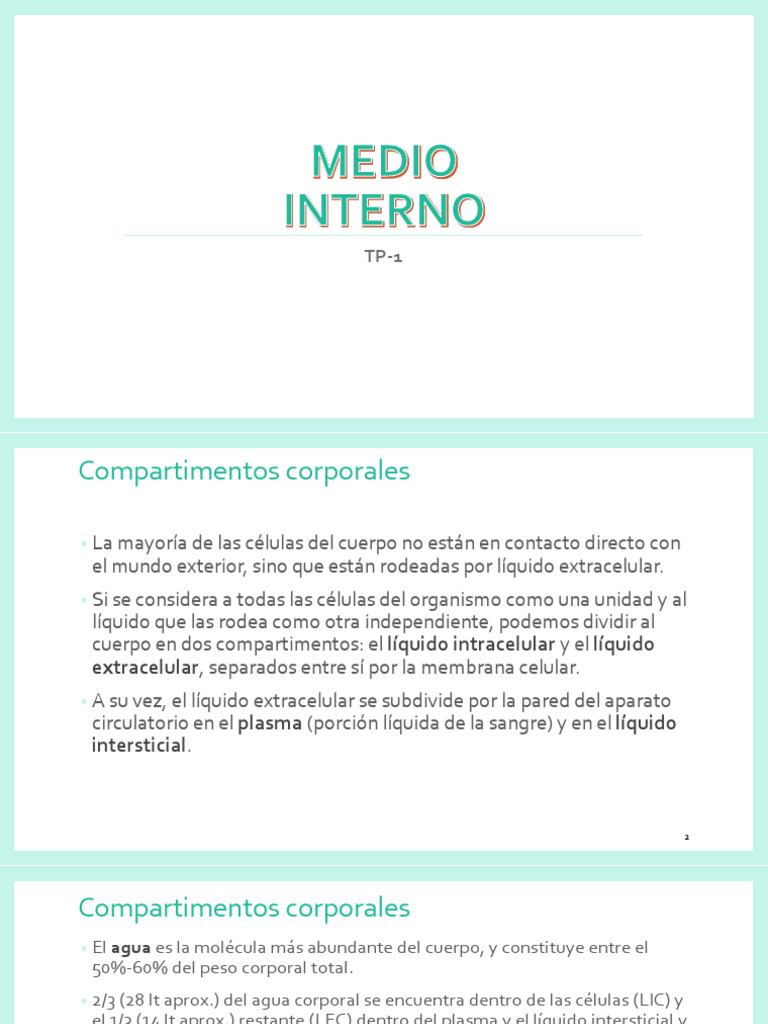 TP 1-Medio Interno | PDF | Ósmosis | Homeostasis