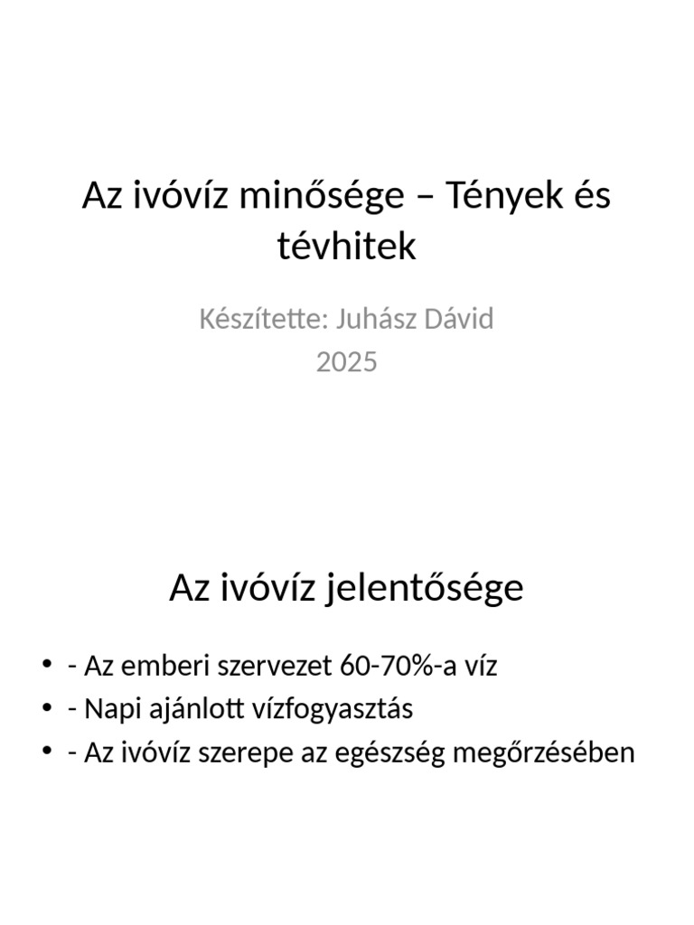 Ivoviz Minosege Prezentacio | PDF