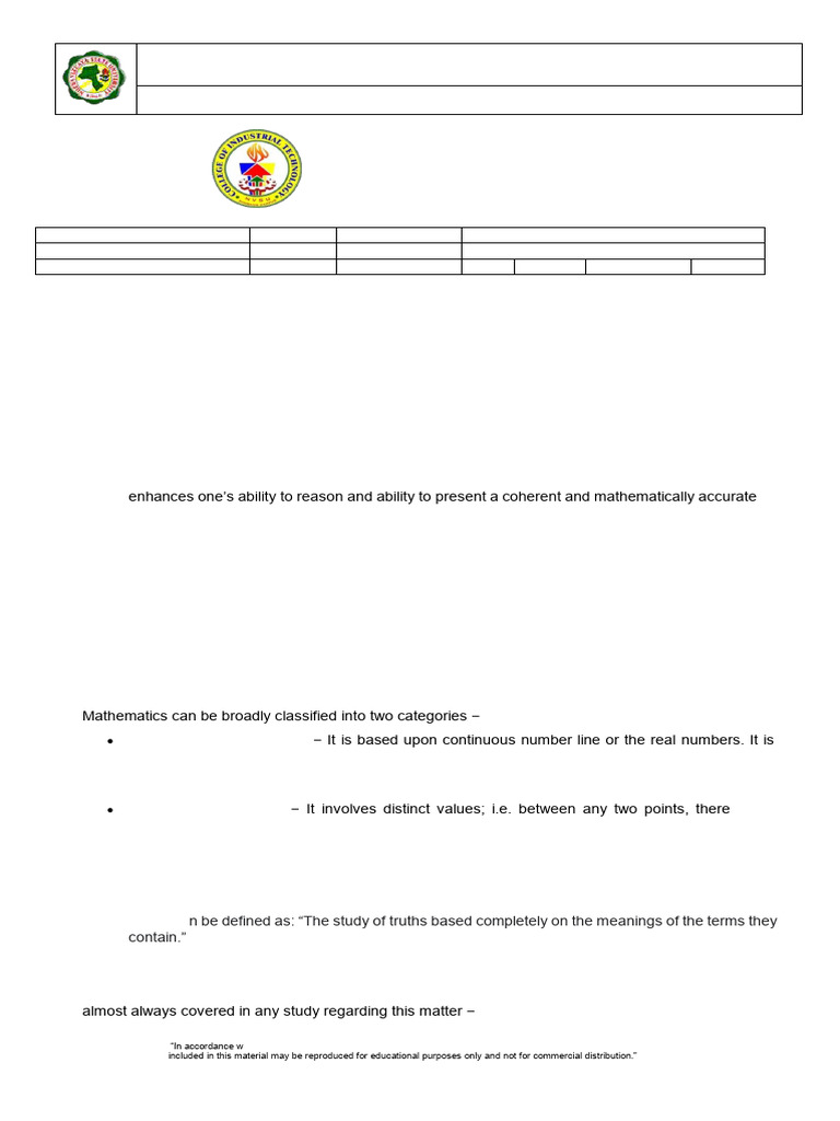 Lecture 1-Discrete For Students | PDF | Set (Mathematics) | Mathematics