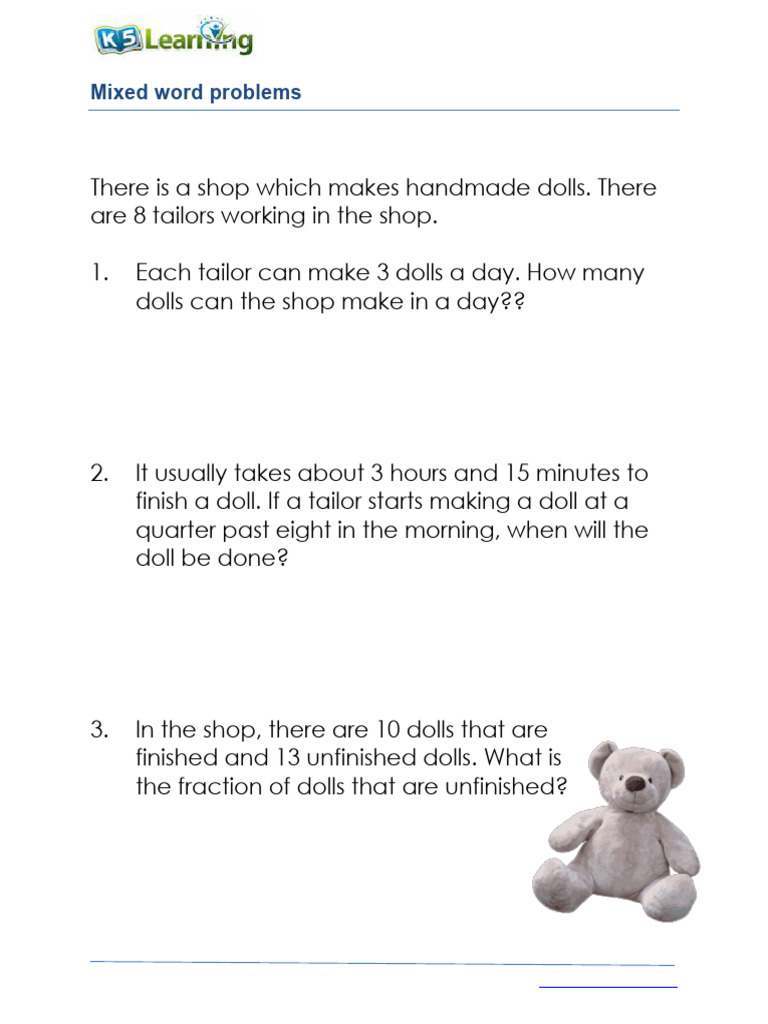 Grade 2 Word Problems Mixed C | PDF