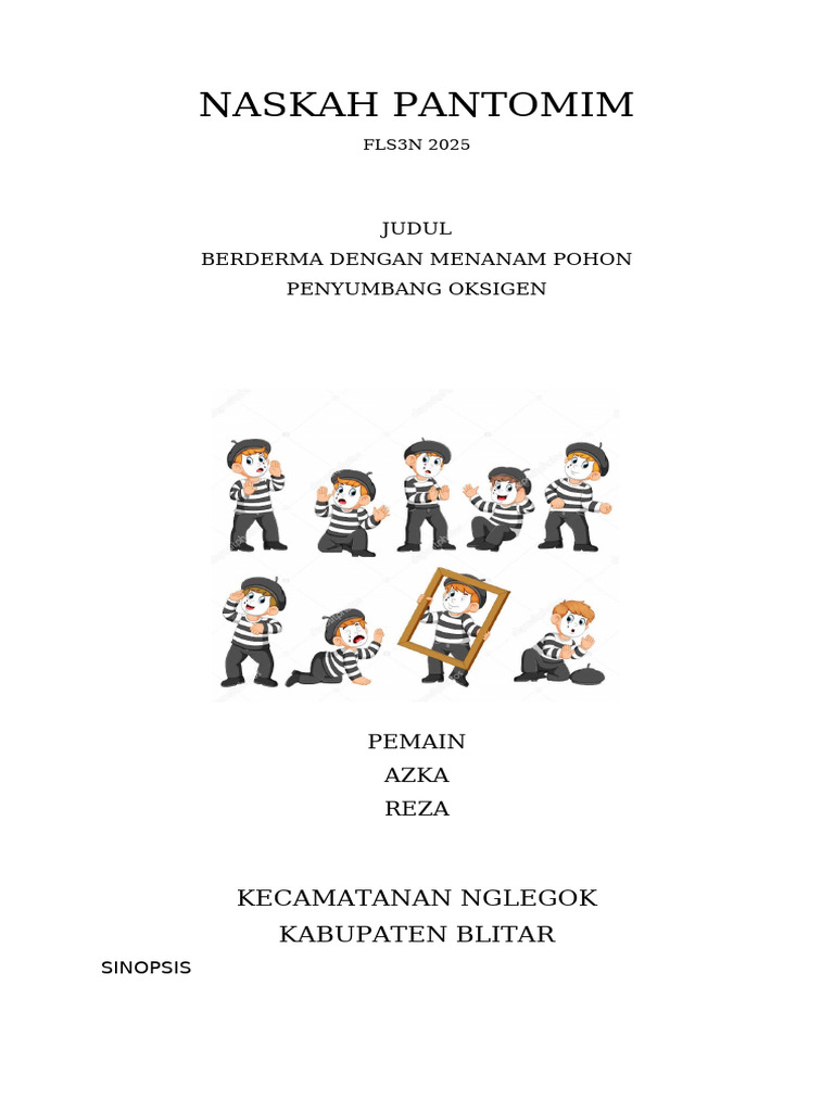 Naskah Pantomim Kecamatan Nglegok | PDF