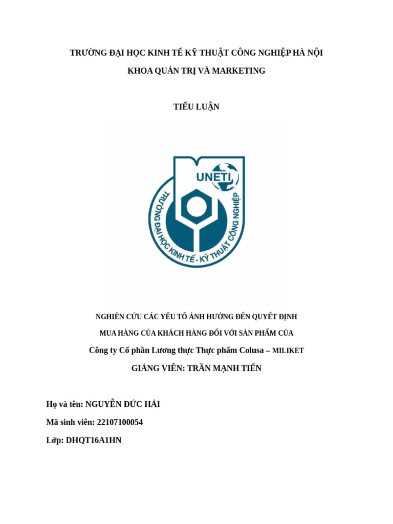 Nguyễn Đức Hải TL1 | PDF