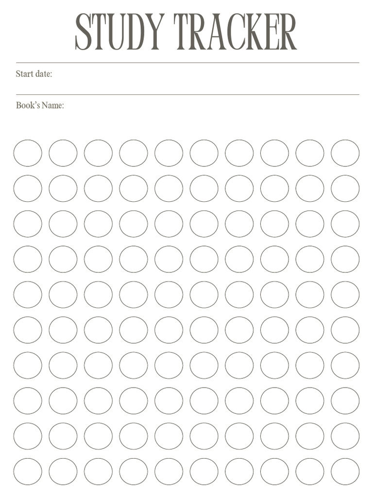 Study Tracker | PDF