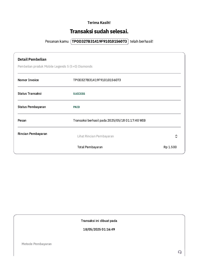 Invoice TPOD327B31419F91010156073 _ TAKAPEDIA - Platform Top Up Game ...