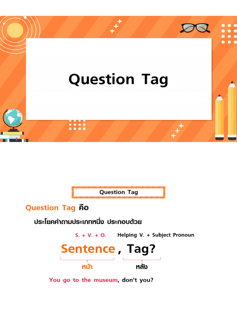 Question Tag M.3 เนื้อหา2ต่อ1 | PDF