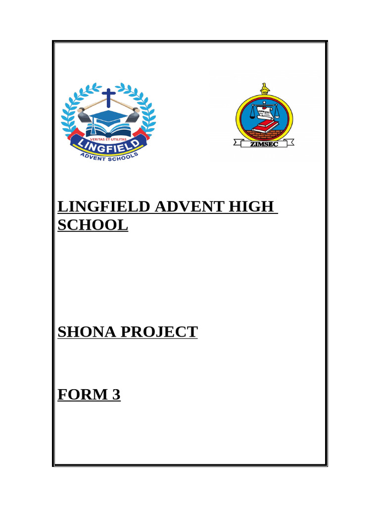 Form 3 Shona Cover Page | PDF