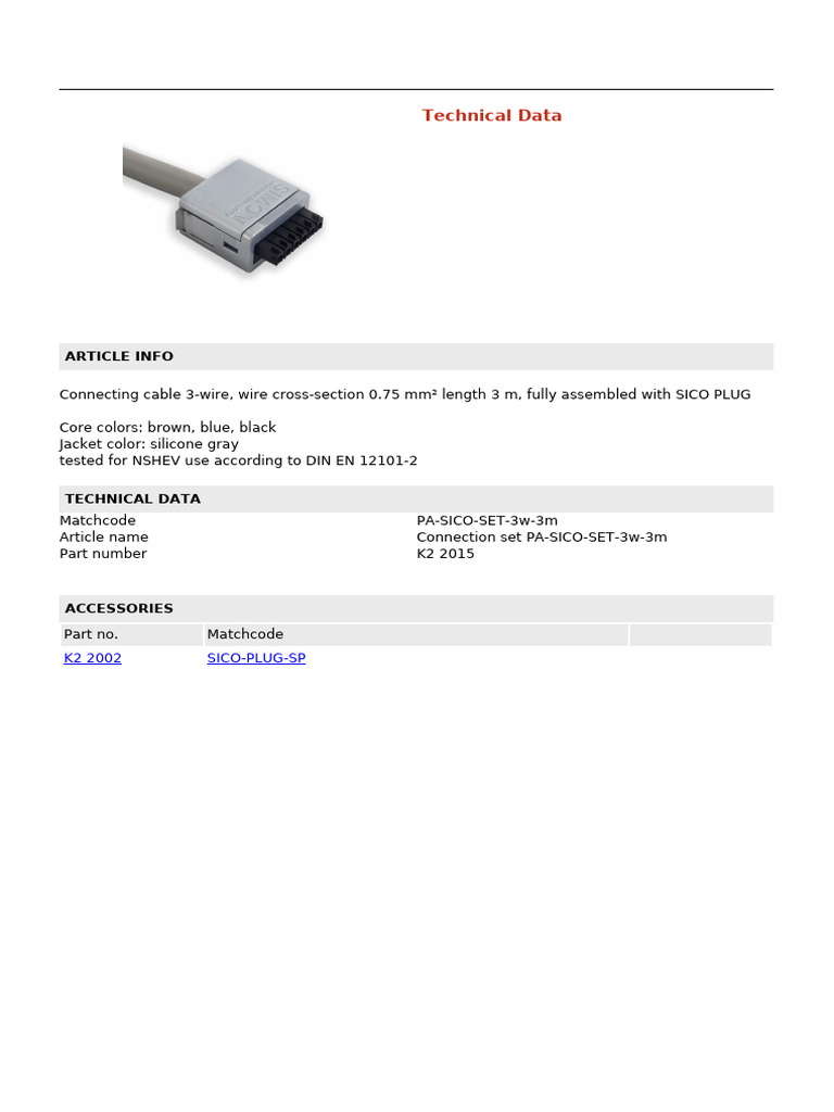 Fisa Tehnica PA-SICO-SET 3M | PDF